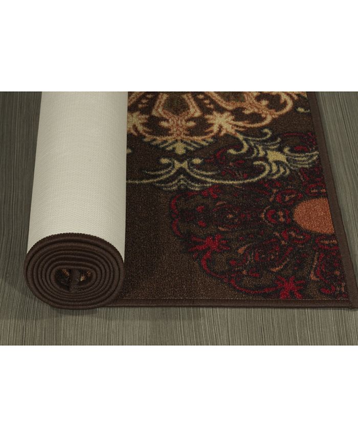 Ottomanson Ottohome Collection Damask Design Rubber Backing Runner Rug ...
