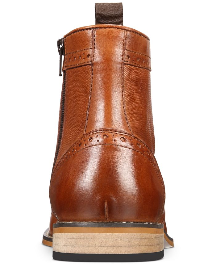 Bar III Hendrix Leather Wingtip-Toe Boots, Created for Macy's - Macy's