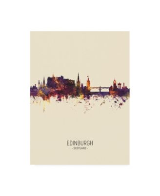 Michael Tompsett Edinburgh Scotland Skyline Portrait III Canvas Art ...