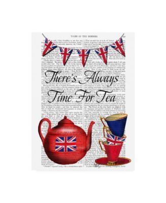 Fab Funky Time For Tea Book Canvas Art - 19.5" x 26" - Macy's