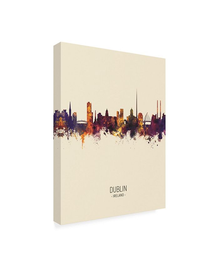 Trademark Global Michael Tompsett Dublin Ireland Skyline Portrait III ...