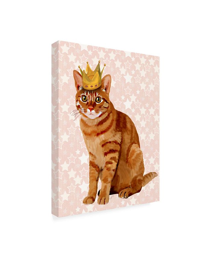 Trademark Global Fab Funky Ginger Cat with Crown, Full Canvas Art - 36. ...