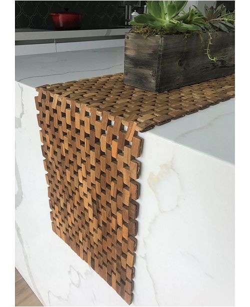 Hip-o Modern Living Teak Table Runner & Reviews - Table Linens - Dining ...