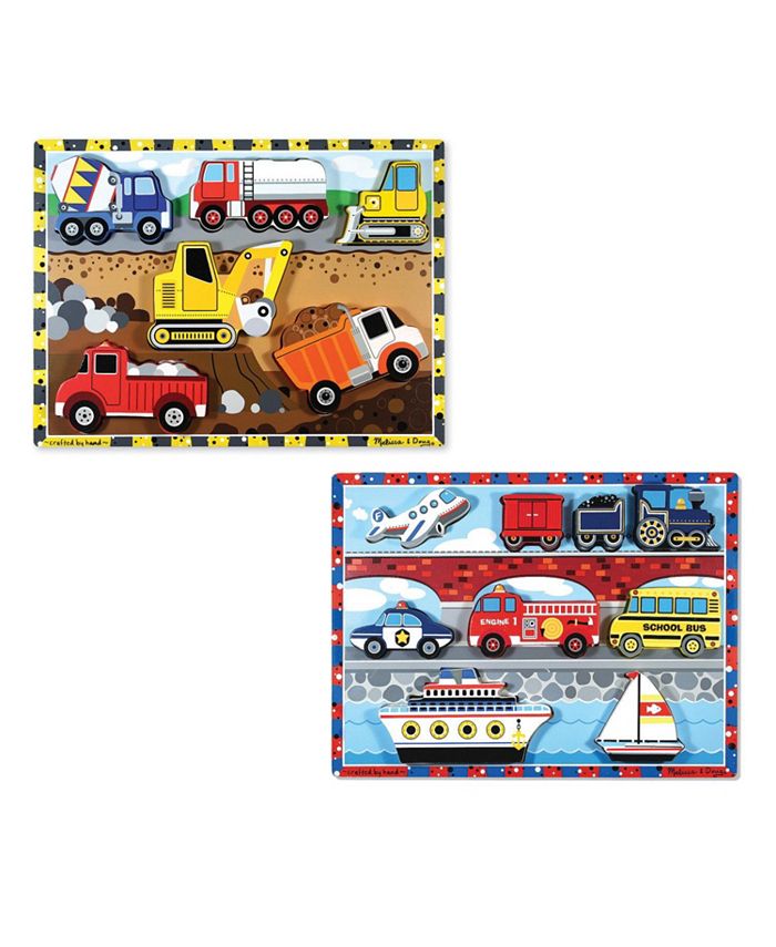 Melissa and Doug Chunky Bundle - Vehicles & Construction - Macy's