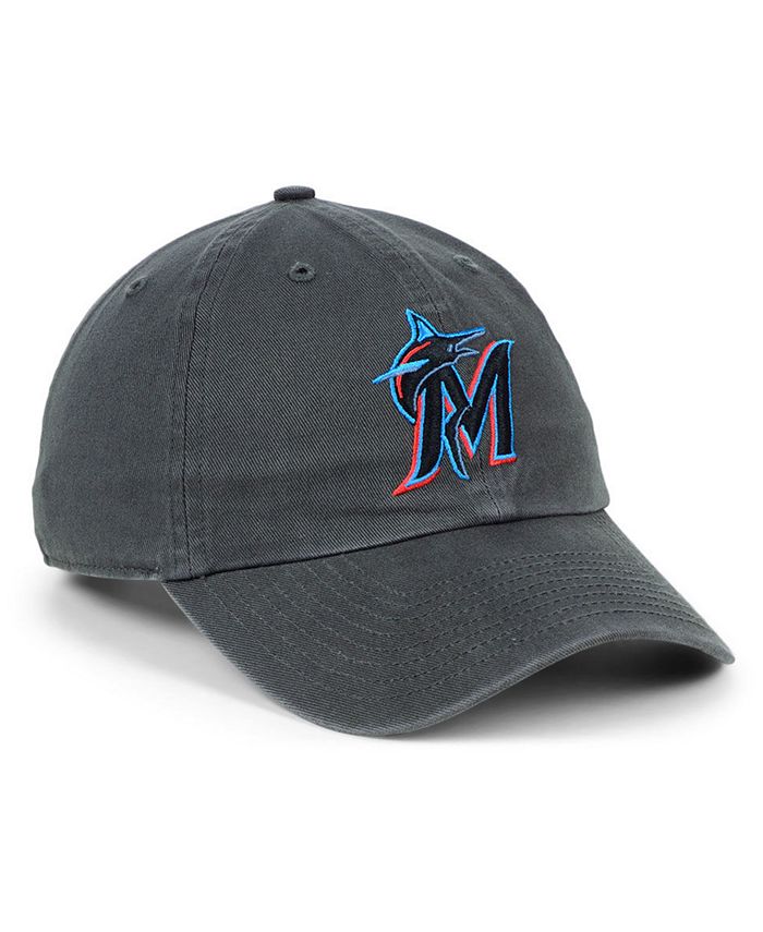 '47 Brand Miami Marlins Core CLEAN UP Strapback Cap - Macy's