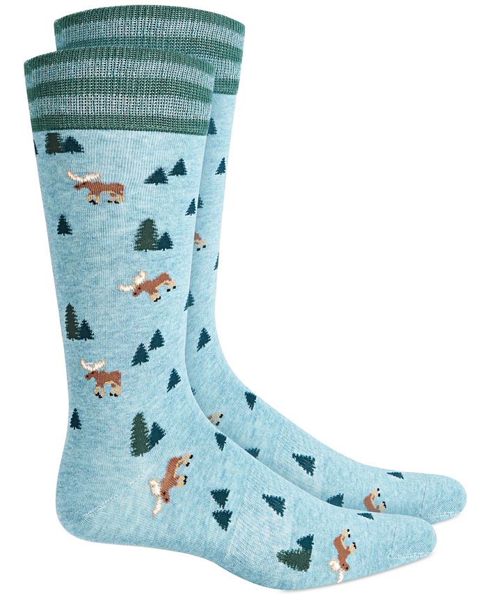 Bar III Men's Moose Socks, Created for Macy's - Macy's