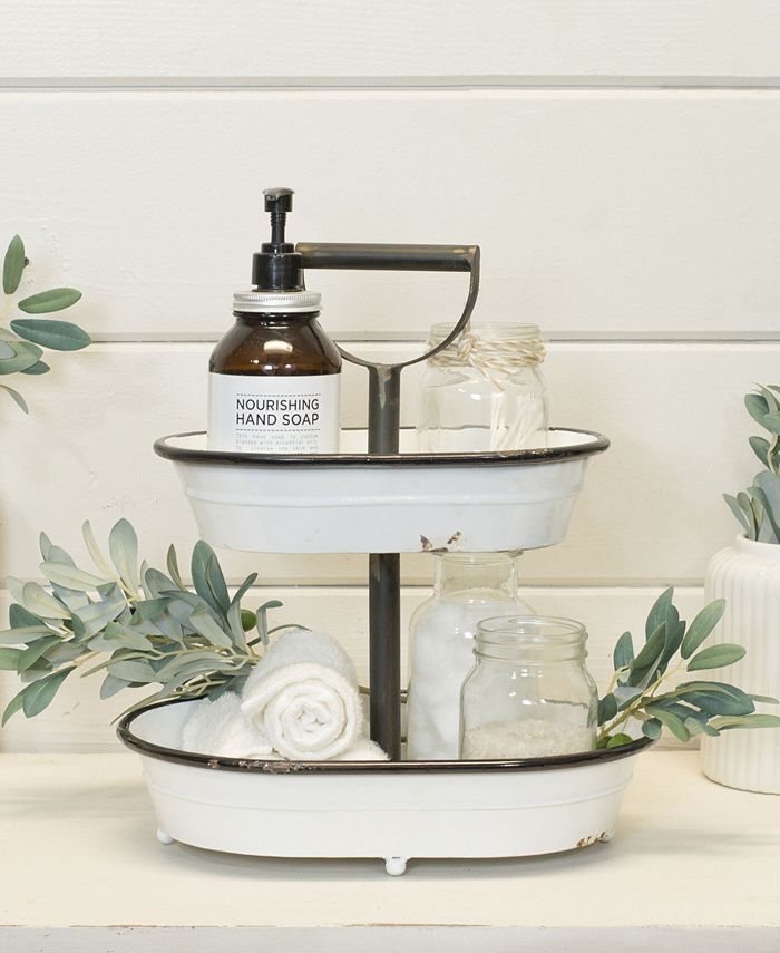 VIP Home & Garden Metal 2-Tier Tray - Macy's