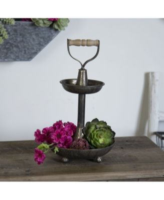 VIP Home & Garden Bronze Metal 2-Tier Tray - Macy's
