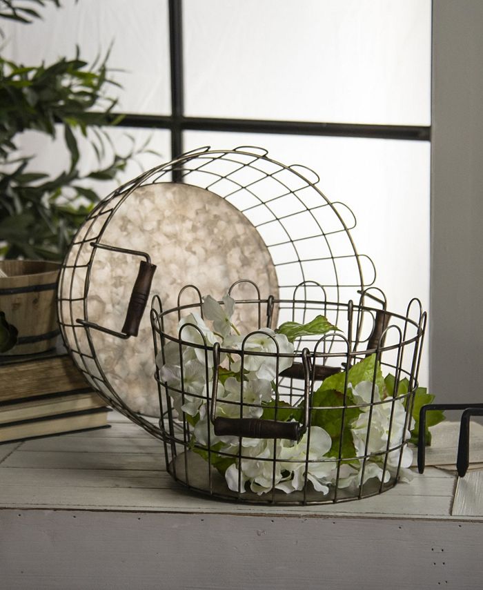 VIP Home & Garden 2-Piece Metal Wire Buckets - Macy's