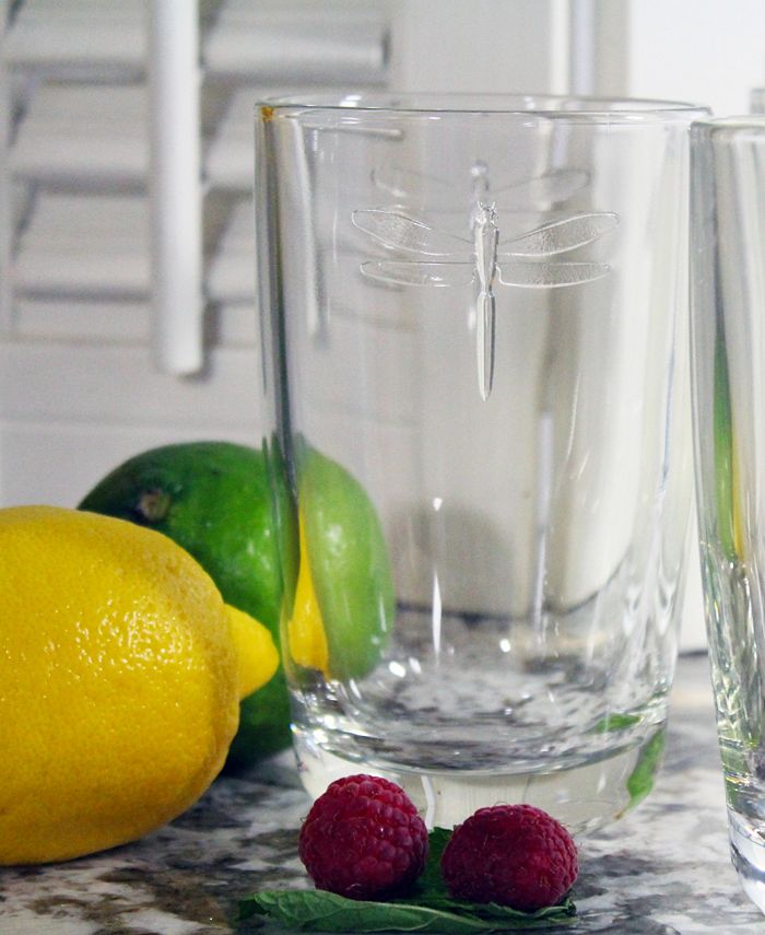 La Rochère La Rochere Dragonfly 14-ounce Highball Glass, Set of 6. - Macy's