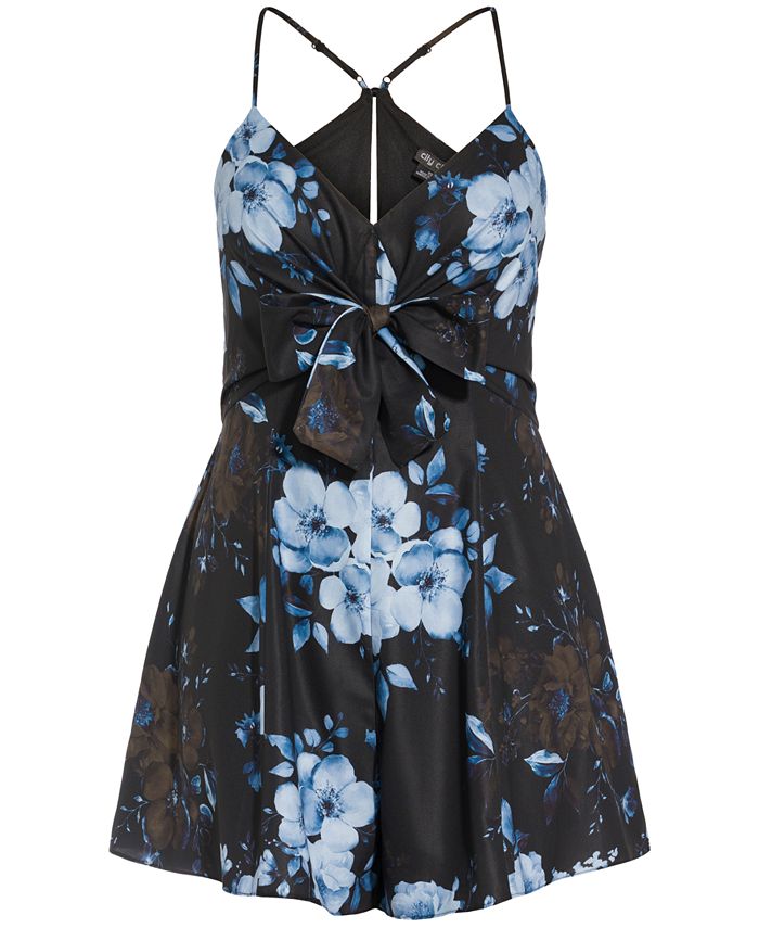 City Chic Trendy Plus Size Bonsai Floral Romper - Macy's