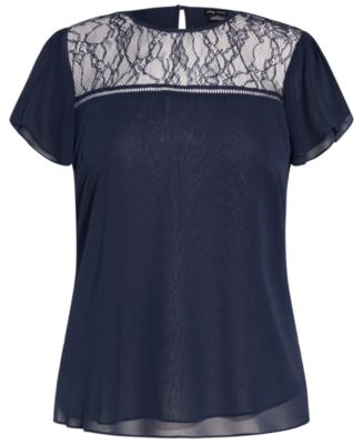 City Chic Trendy Plus Size Louisa Top - Macy's