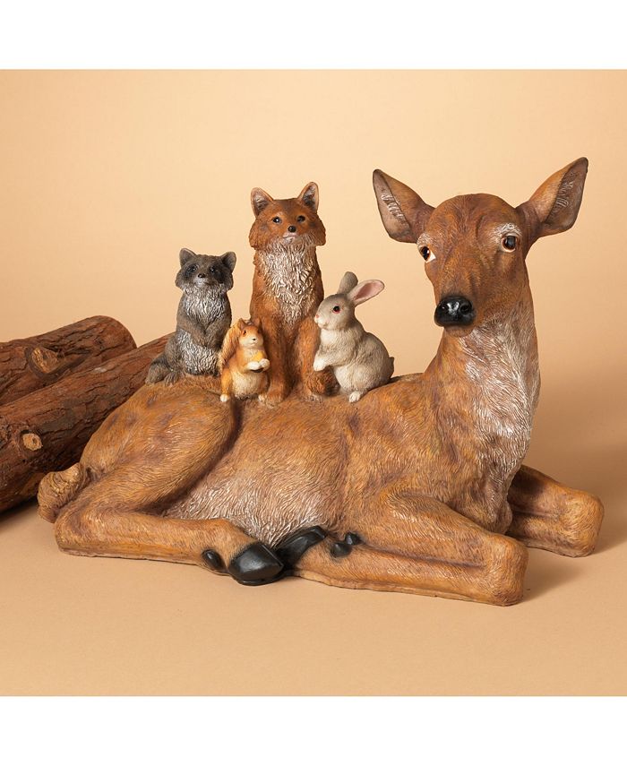 Sterling Resin Doe and Woodland Friends Figurine - Macy's
