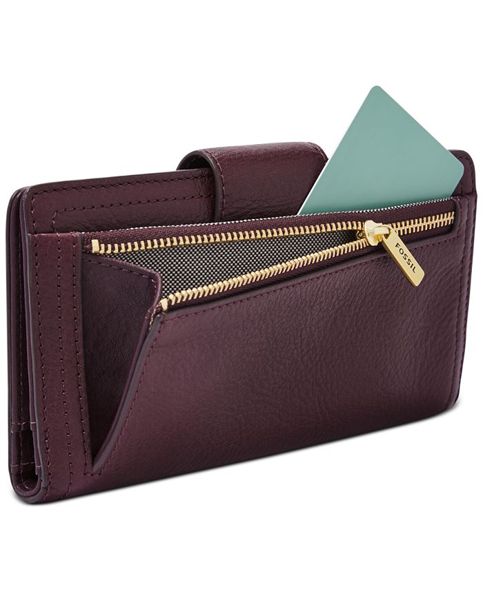 Fossil RFID Logan Leather Tab Wallet - Macy's
