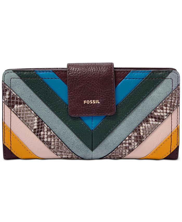 Fossil RFID Logan Leather Tab Wallet - Macy's