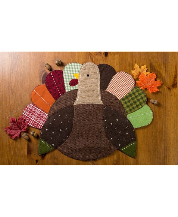 Design Imports Embroidered Turkey Placemat Set & Reviews - Table Linens ...