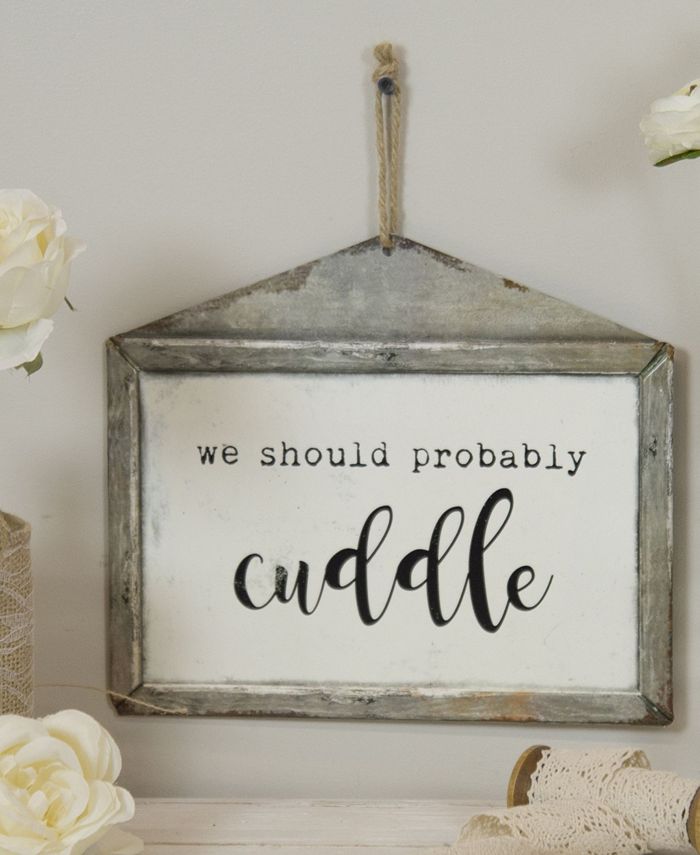 VIP Home & Garden VIP Home International Metal "Cuddle" Sign - Macy's