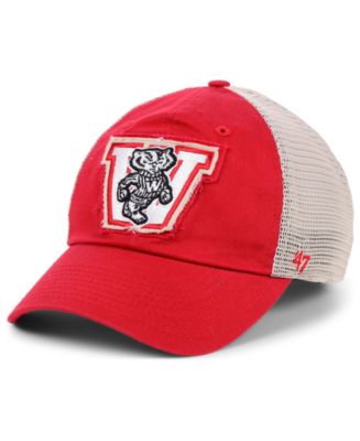 '47 Brand Wisconsin Badgers Stamper CLOSER Stretch Fitted Cap - Macy's