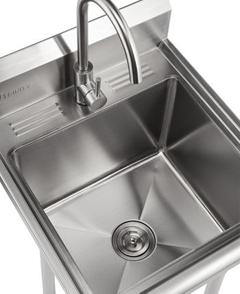 TRINITY Stainless Steel Utility Sink with Faucet - Macy's