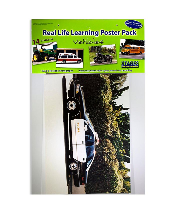 Stages Learning Materials Real Photo Vehicles Poster Set - Macy's