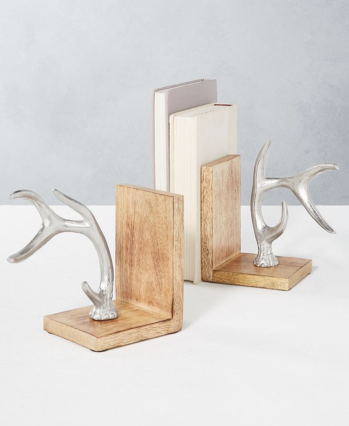 Home Essentials CLOSEOUT! Holiday Antler Bookends, Set of 2 - Macy's
