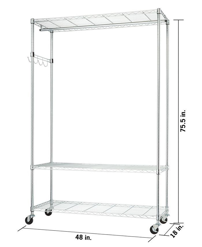 TRINITY 3-Tier Rolling Garment Rack - Macy's