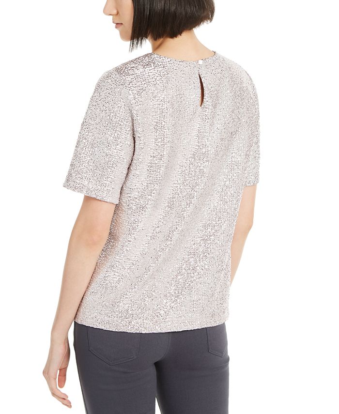 Monteau Petite Sparkle Top - Macy's