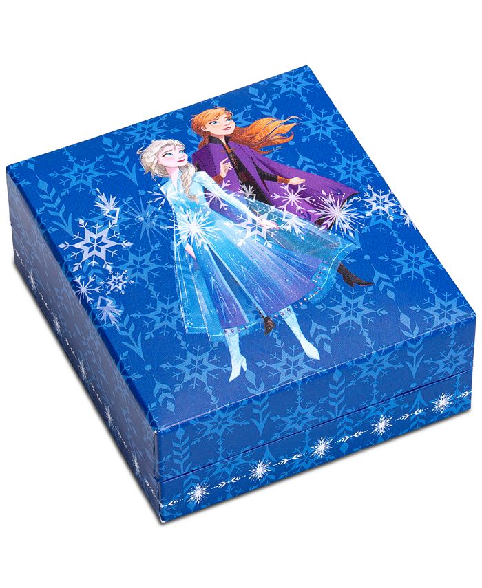 Disney Children's Frozen Anna & Elsa Crystal Pendant Necklace in ...