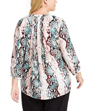 JM Collection Plus Size Printed Top, Created for Macy's - Macy's