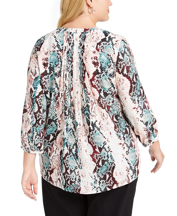 JM Collection Plus Size Printed Top, Created for Macy's - Macy's