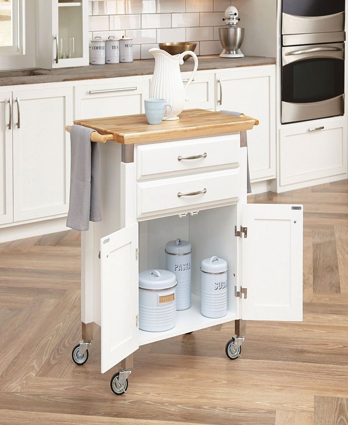 Home Styles Dolly Madison White Kitchen Cart - Macy's