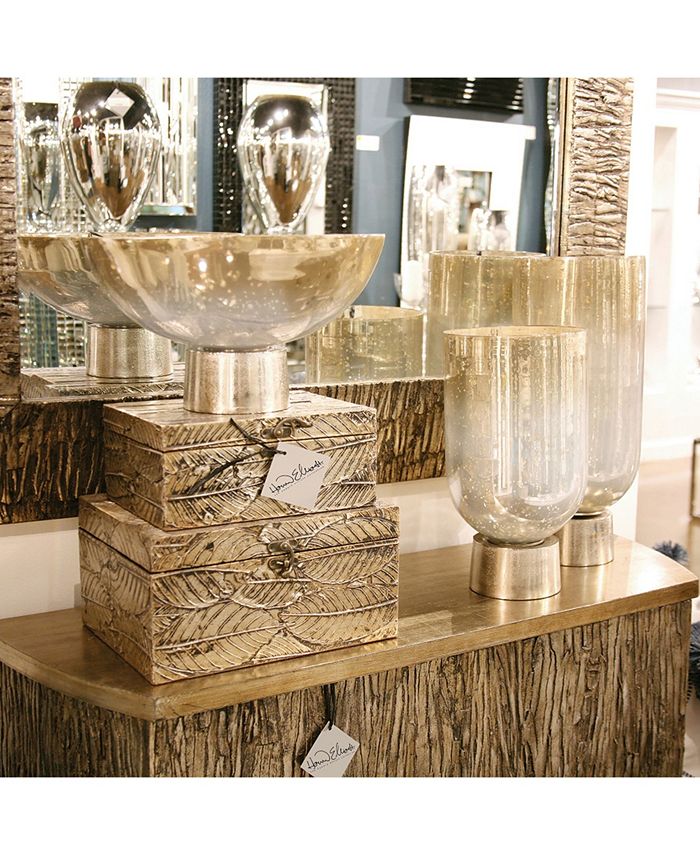 Howard Elliott Round Grotto Glass Footed Bowl - Macy's