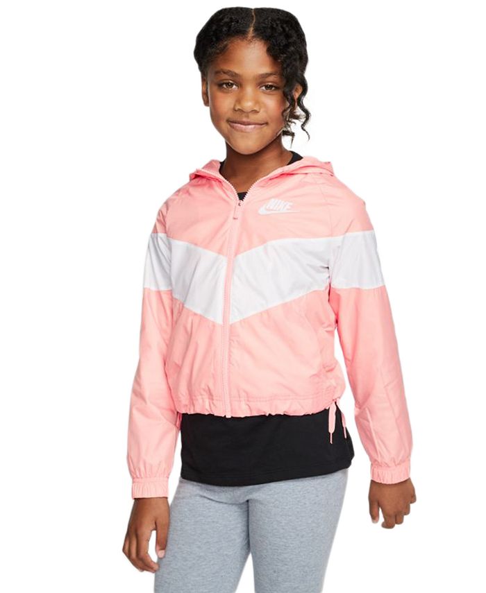 Nike Big Girls Hooded Windrunner Jacket - Macy's