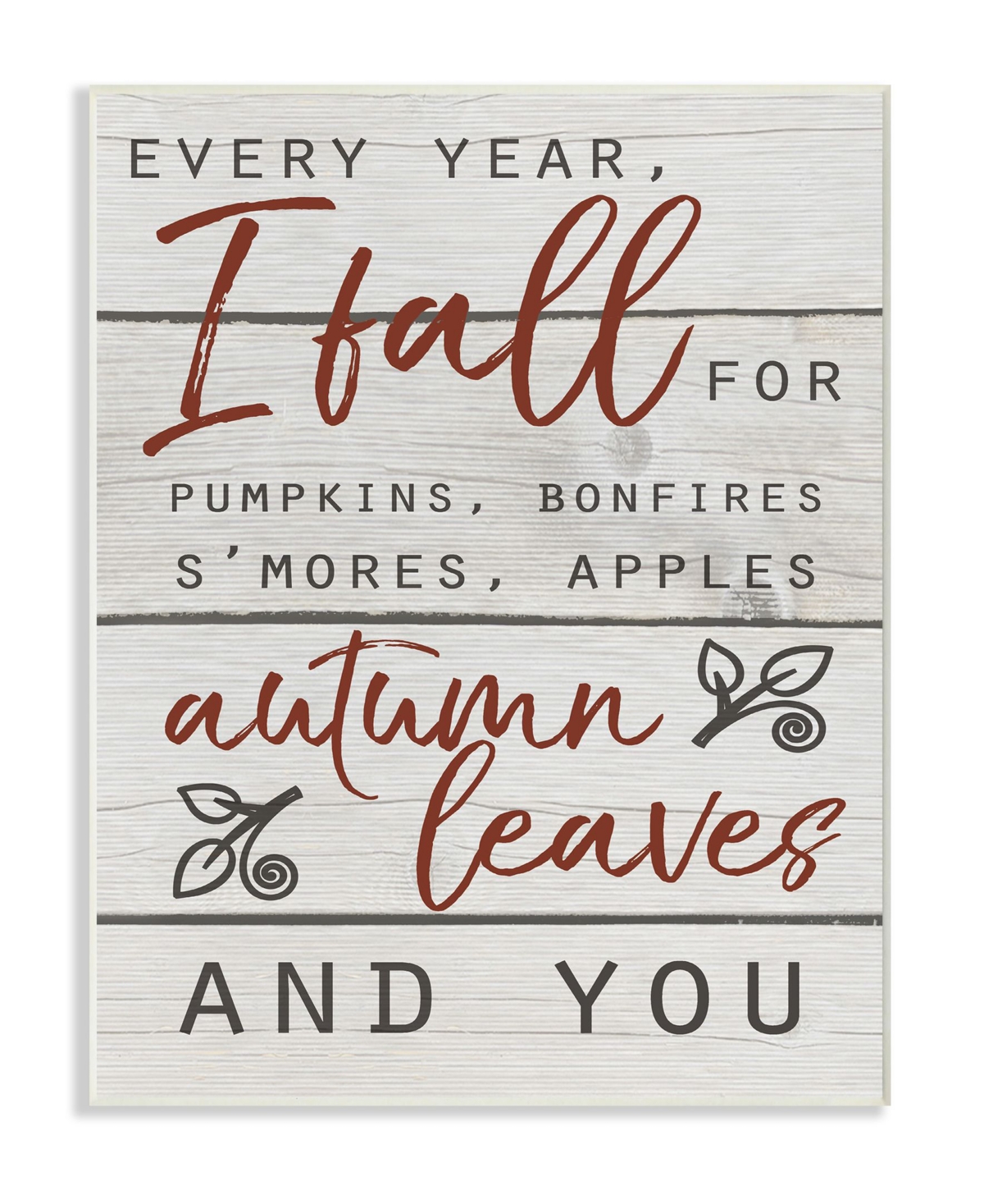 Click here for Stupell Industries Every Year I Fall For You Red a... prices