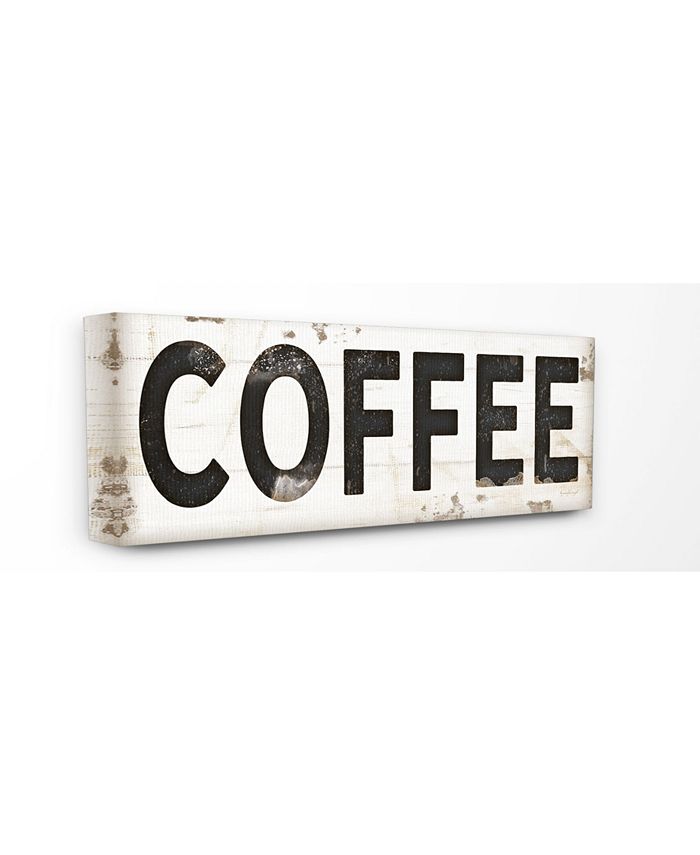Stupell Industries COFFEE Typography Vintage-Inspired Sign Cavnas Wall ...