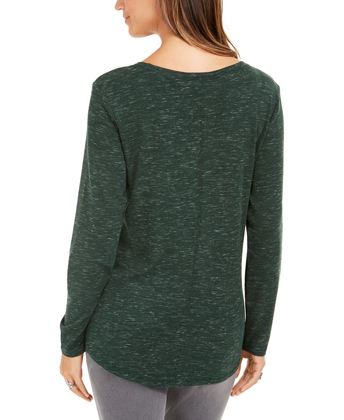 Style & Co Petite Flecked Crewneck Top, Created For Macy's - Macy's
