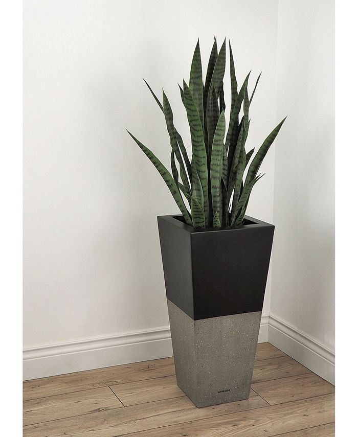 Le Present Lux Betona Fiberglass Planter Tapered 28" - Macy's