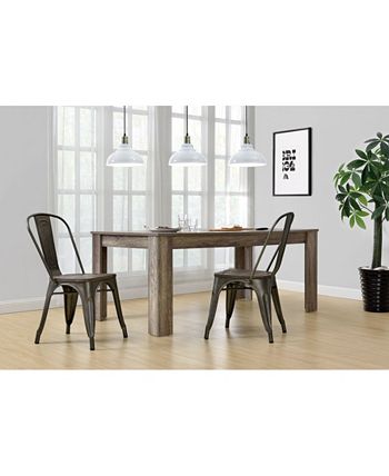EveryRoom Zeno Metal Dining Chair with Wood Seat - Macy's