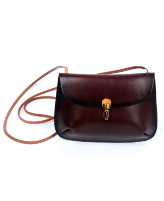 OLD TREND Ada Small Leather Pushlock Crossbody Bag - Macy's