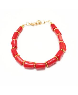 Women's Rouge Bracelet with Red Beads - Macy's