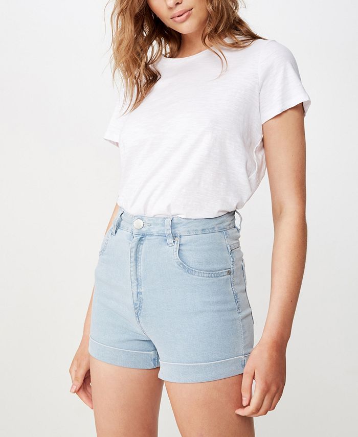 COTTON ON High Rise Classic Stretch Denim Short - Macy's