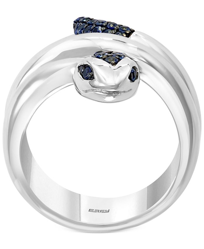 EFFY Collection EFFY® Sapphire Snake Ring (1/3 ct. t.w.) in Sterling ...