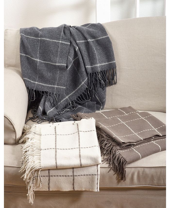 Saro Lifestyle Windowpane Throw - Macy's