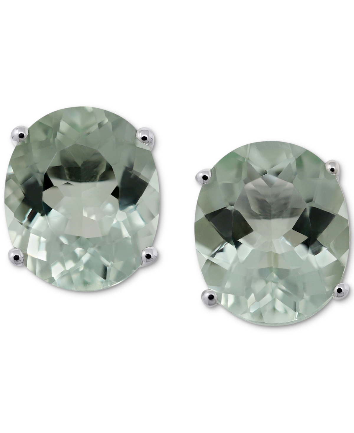 Click here for Green Quartz Stud Earrings (8 ct. t.w.) in Sterlin... prices