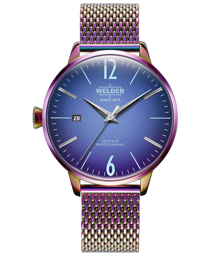 WELDER Women's Neon Stainless Steel Mesh Bracelet Watch 38mm - Macy's