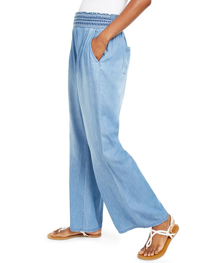 Rewash Juniors' Chambray Soft Pants - Macy's