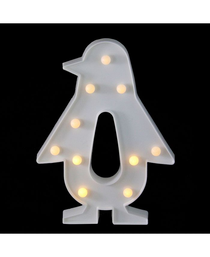 Northlight Battery Operated LED Lighted Penguin Marquee Sign & Reviews ...
