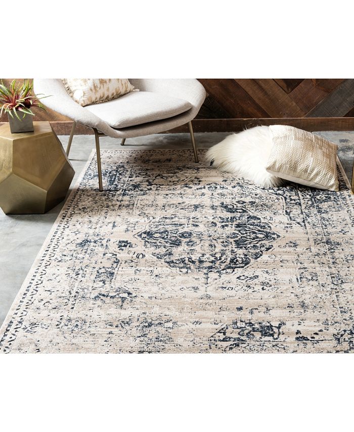 Bayshore Home Odette Ode2 Dark Blue Area Rug Collection & Reviews ...