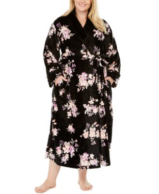 Charter Club Plus Size Long Plush Robe, Created for Macy's - Macy's