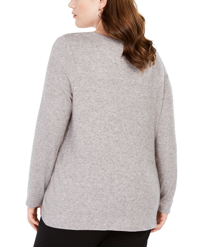 INC International Concepts INC Plus Size Drawstring-Ruched Top, Created ...